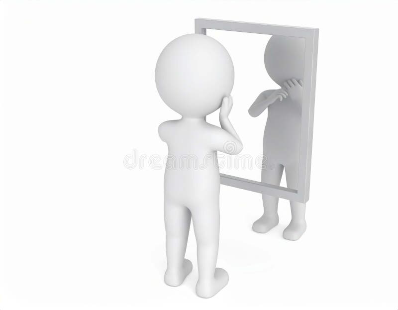 Stick Figure Looking Mirror Stock Illustrations – 123 Stick Figure ...