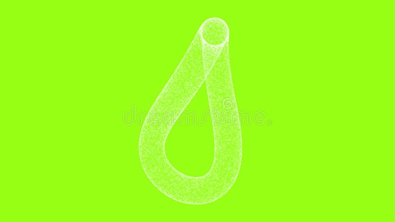 3D White Infinity Object on Green Screen. Object Consisting of ...