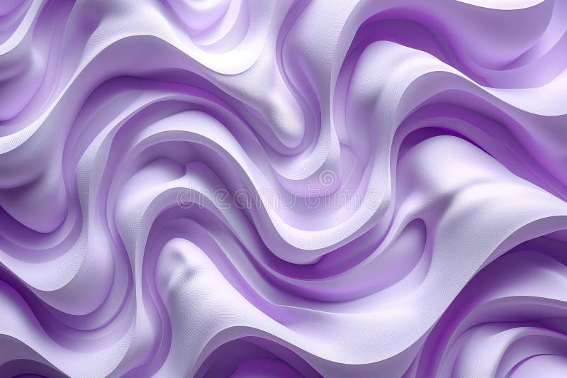 3d White and Lavender Waves Background Stock Illustration ...