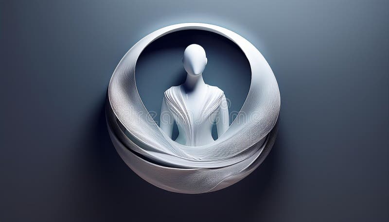 3D White Logo with Patterns Stock Illustration - Illustration of sing ...