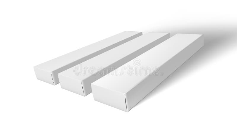 Long White Cardboard Box Mockup Stock Illustrations – 623 Long White ...