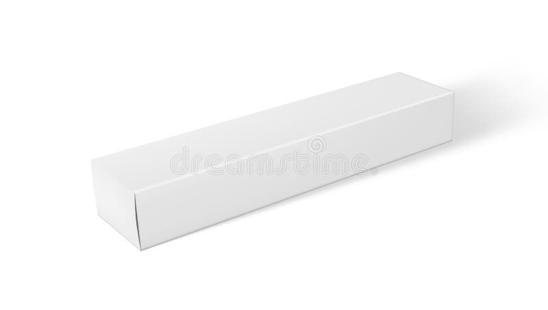 Long White Cardboard Box Mockup Stock Illustrations – 623 Long White ...