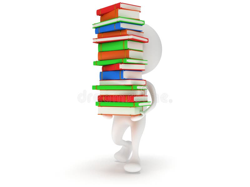 3d Man Carry Books Concept Stock Illustrations – 13 3d Man Carry Books ...