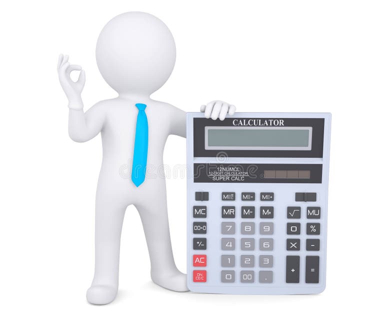 3d Man Calculator Stock Illustrations – 818 3d Man Calculator Stock ...