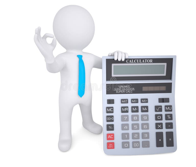 3d Man Calculator Stock Illustrations – 818 3d Man Calculator Stock ...