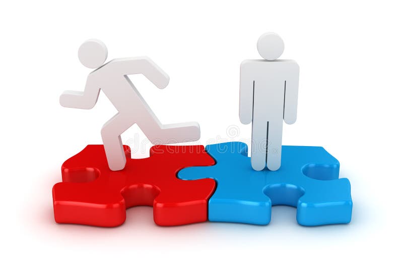 3d Man Two White Puzzle Stock Illustrations – 98 3d Man Two White ...