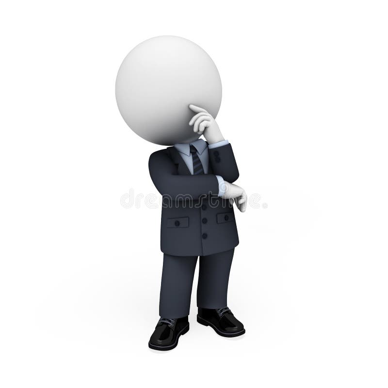 3d White People As Business Man Stock Illustration - Illustration of ...
