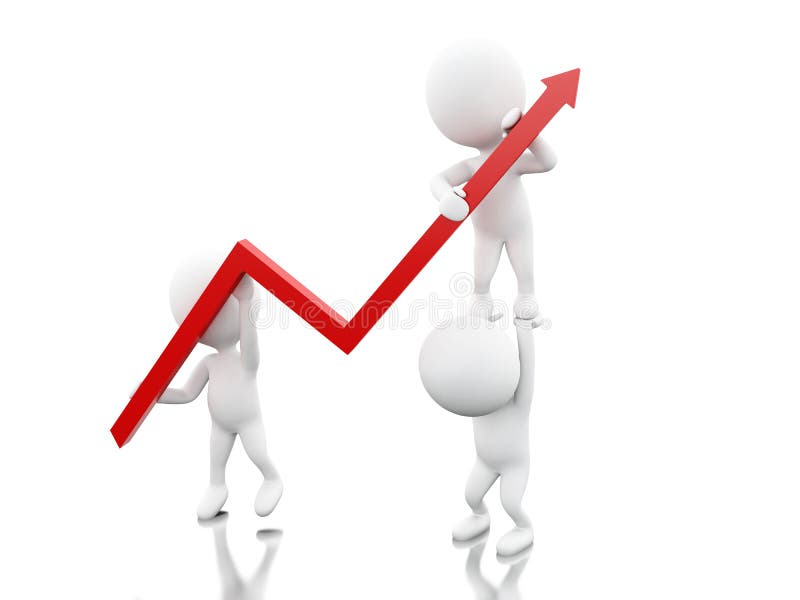 Different Individual 3d Man in a Group Make First Step Out Stock ...