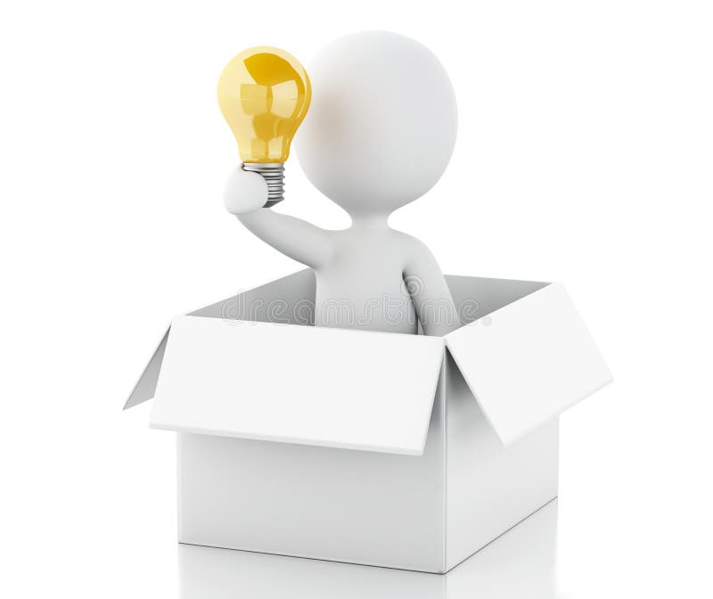 3d Bulb Concept Light People Thinking White Stock Illustrations – 156 ...