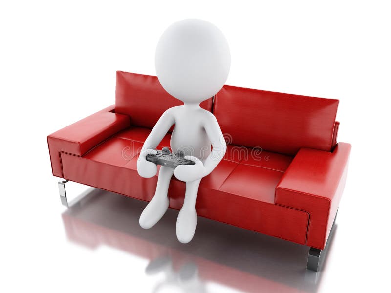 3d White People Playing Video Games Stock Illustrations – 28 3d White ...