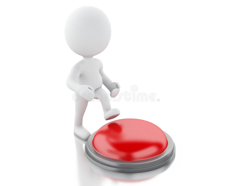 3d White People Push Button Stock Illustrations – 497 3d White People ...