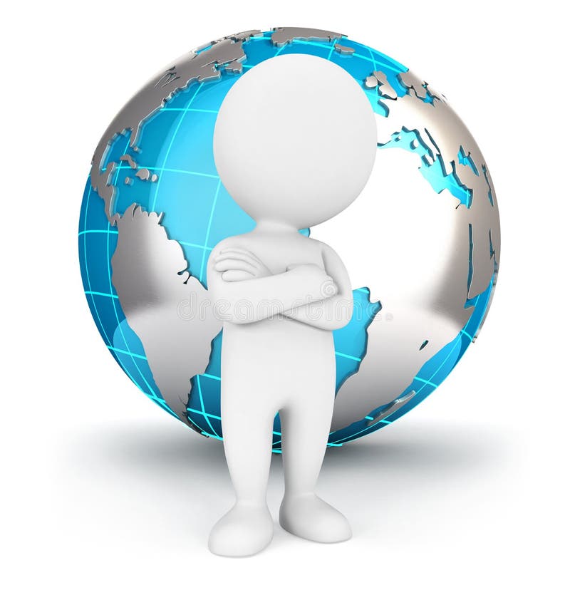 3d White People Standing Front Earth Stock Illustrations – 38 3d White ...