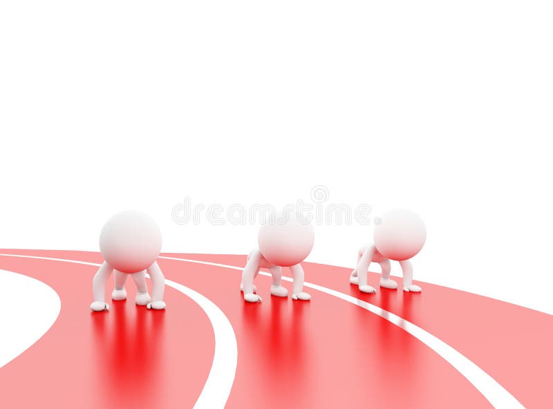 People At The Starting Line Stock Illustration - Illustration of crowd ...