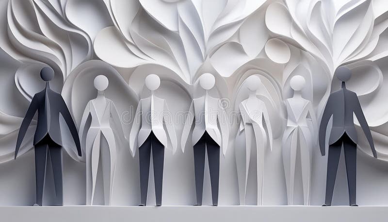 3d White People Team, White Background, 3d Image Stock Illustration ...