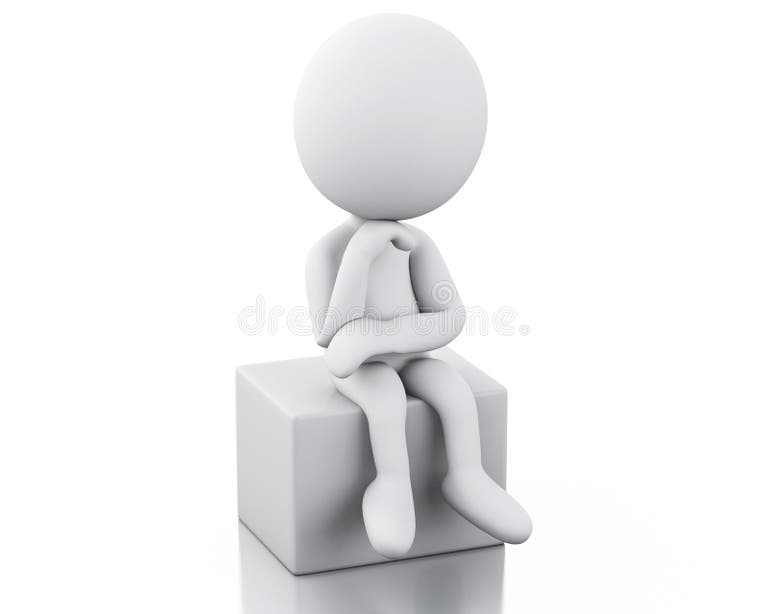 3d White People Thinking Stock Illustrations – 4,126 3d White People ...