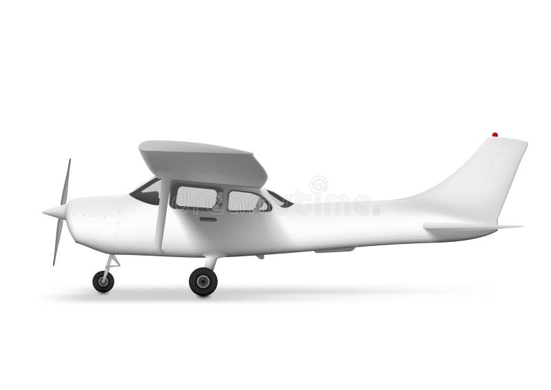 3D White Private Single Engine Taxiing Plane Stock Vector ...