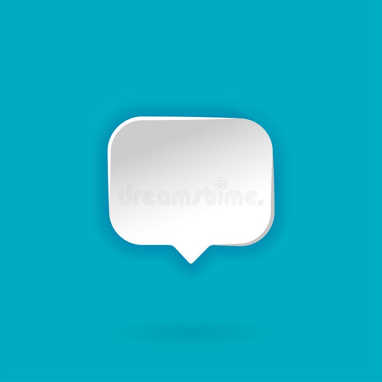 3d White Speech Bubble. Rectangle Form Figure Speech Bubble Icon ...