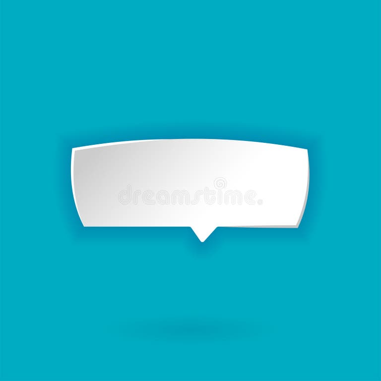 3d White Speech Bubble. Rectangle Form Figure Speech Bubble Icon ...
