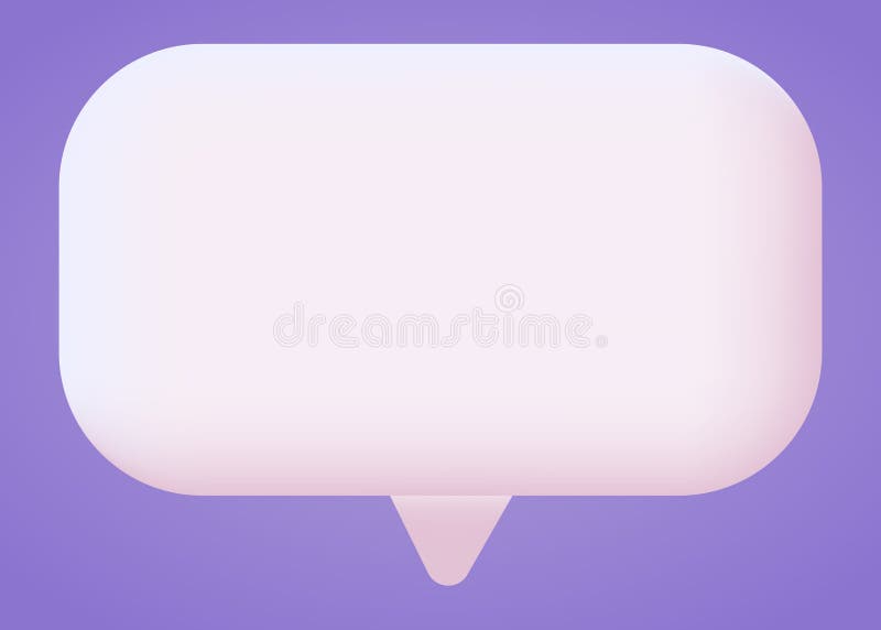 3d White Speech Bubble, Social Media Chat Message Icon. Empty Text ...