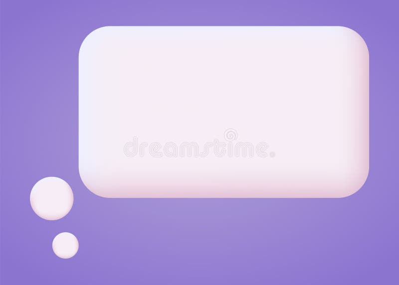 3d White Speech Bubble, Social Media Chat Message Icon. Empty Text ...