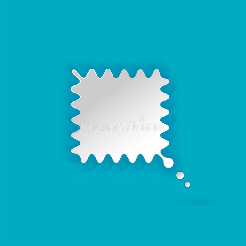 3d White Speech Bubble. Square Abstract Waved Form Figure Speech Bubble ...