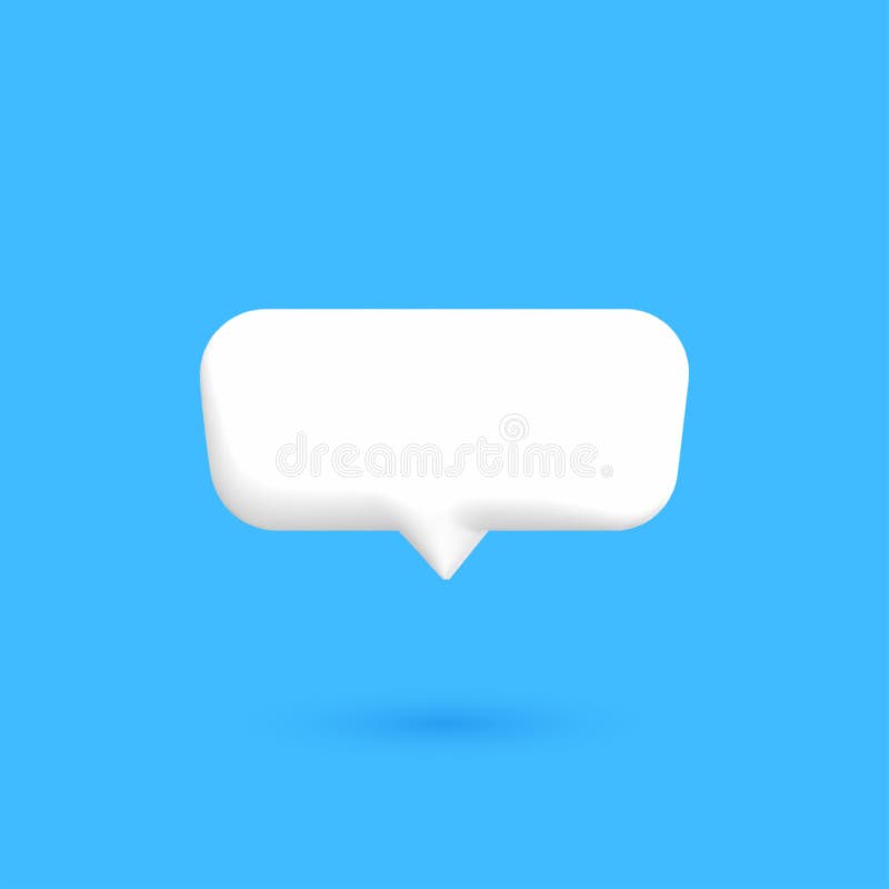 3d White Speech Bubble. Square Speech Bubble Icon Stock Vector ...