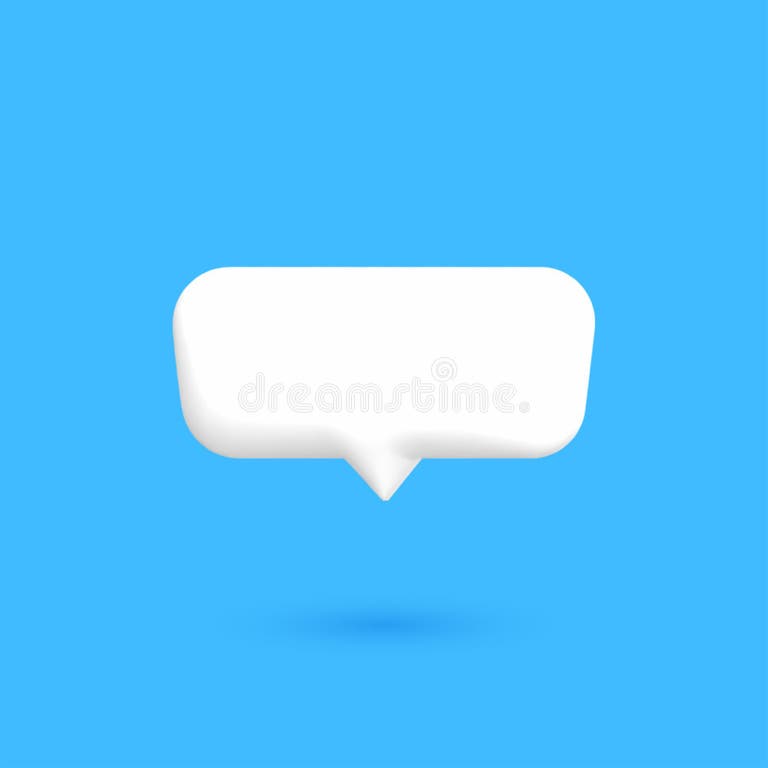 3d White Speech Bubble. Square Speech Bubble Icon Stock Vector ...
