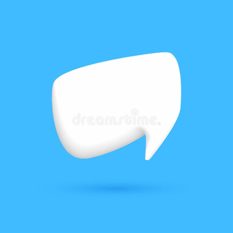 3d White Speech Bubble. Square Speech Bubble Icon Stock Vector ...