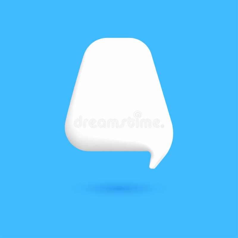 3d White Speech Bubble. Square Speech Bubble Icon Stock Vector ...