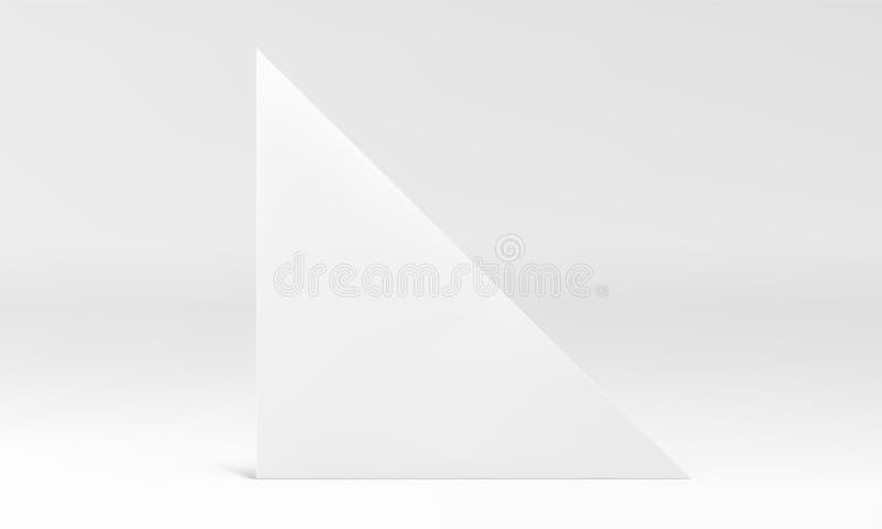 3d White Triangle Wall Neutral Backdrop Interior Decor Element ...