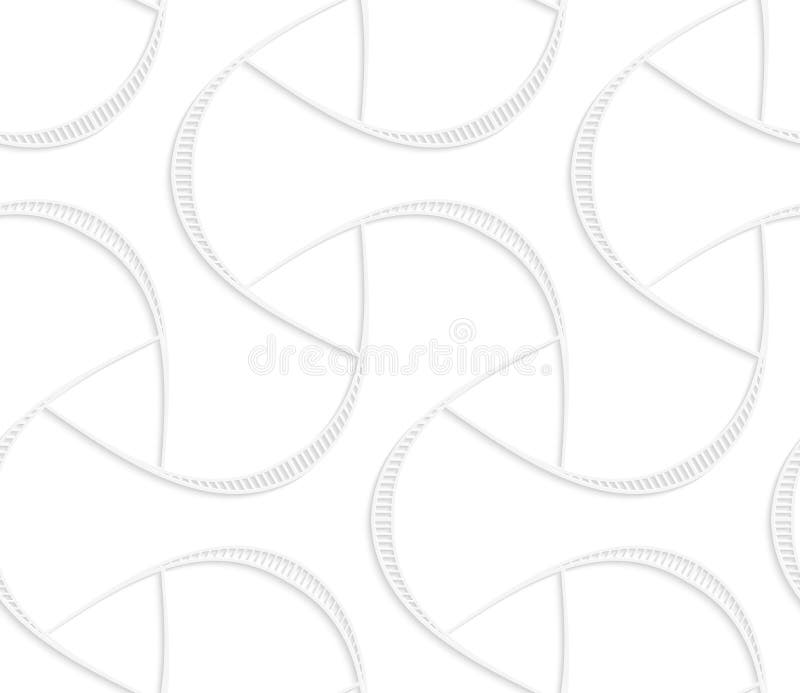 3D White Triangular with Striped Offset Stock Vector - Illustration of ...