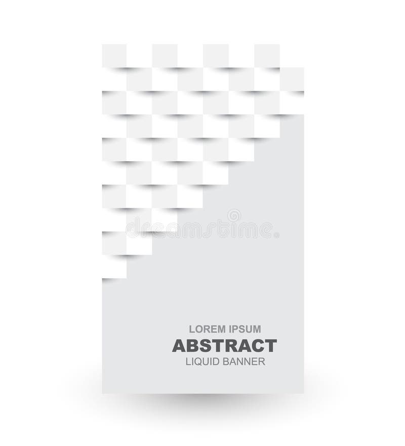 3D White Wall Banner Design Template Stock Vector - Illustration of ...