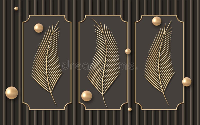 3D White Wallpaper with Grey Elements, Stock Illustration ...