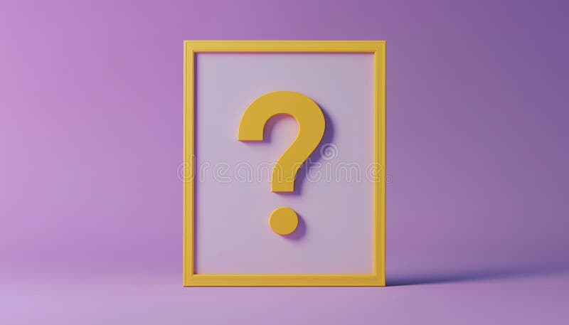 3d Whiteboard with Question Mark on Purple Background Stock ...