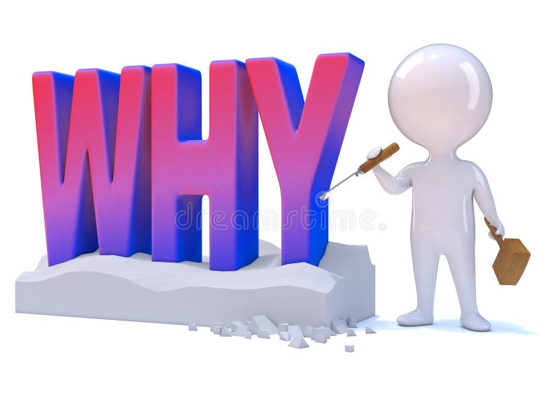 3d Why man stock illustration. Illustration of little - 40310433