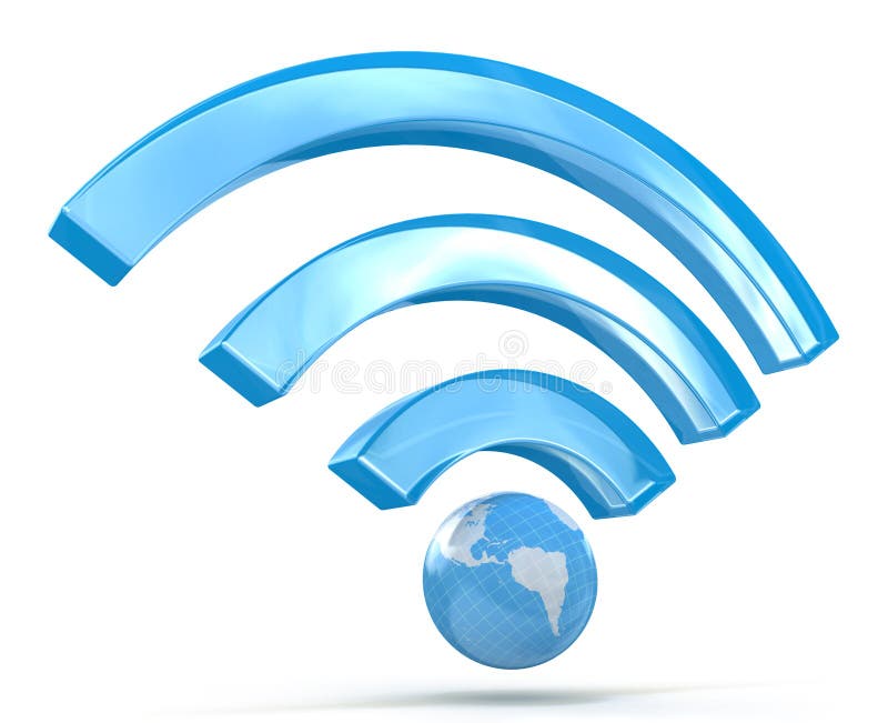 3D wi-fi signal stock illustration. Illustration of connect - 55712916