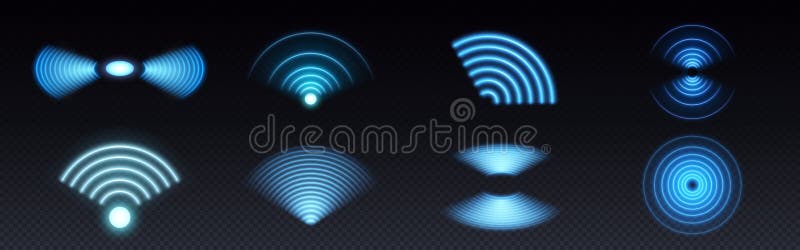 3d Wifi Neon Light Symbol Technology Vector Effect Stock Illustration ...
