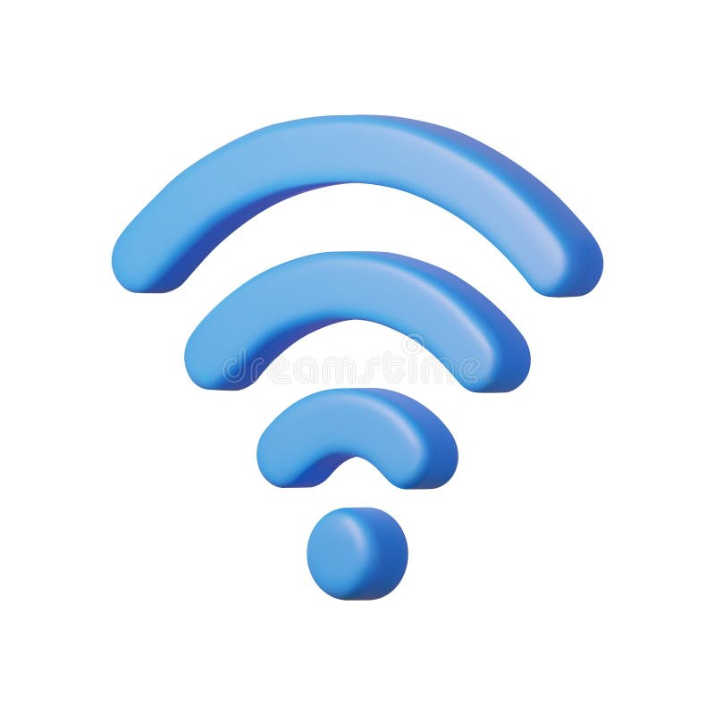 3d Wifi Signal, Connection and Network Symbol Stock Vector ...