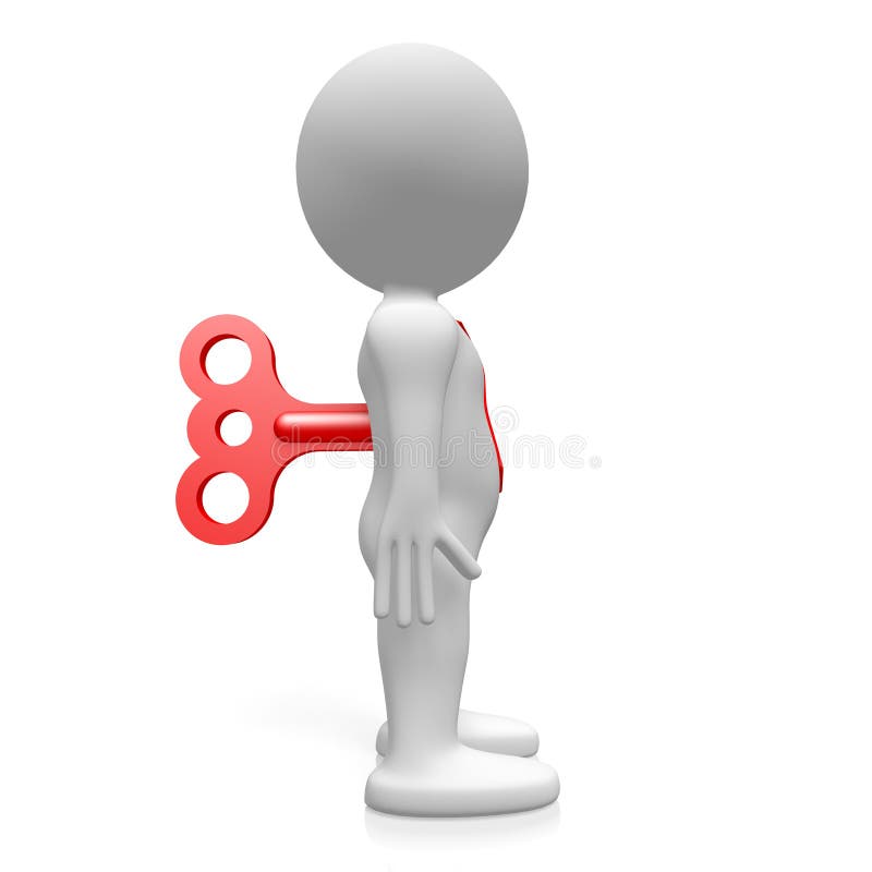 3D wind-up toy concept stock illustration. Illustration of side - 65525874