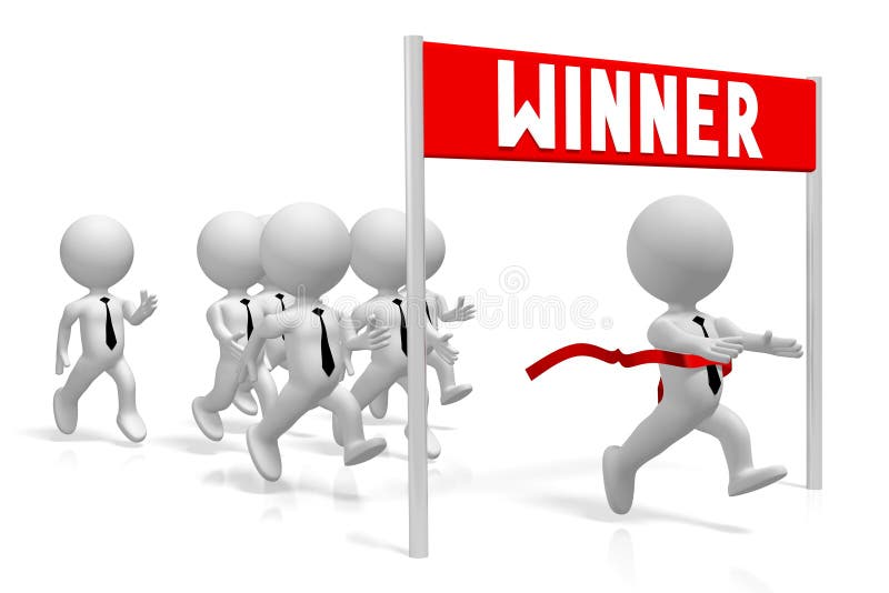 3D winner concept stock illustration. Illustration of struggle - 72278327