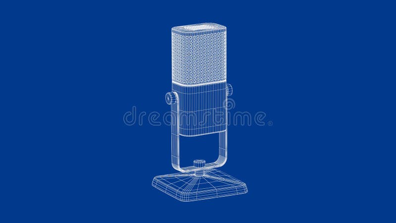 3D Model of Modern Studio Microphone Stock Video - Video of technology ...