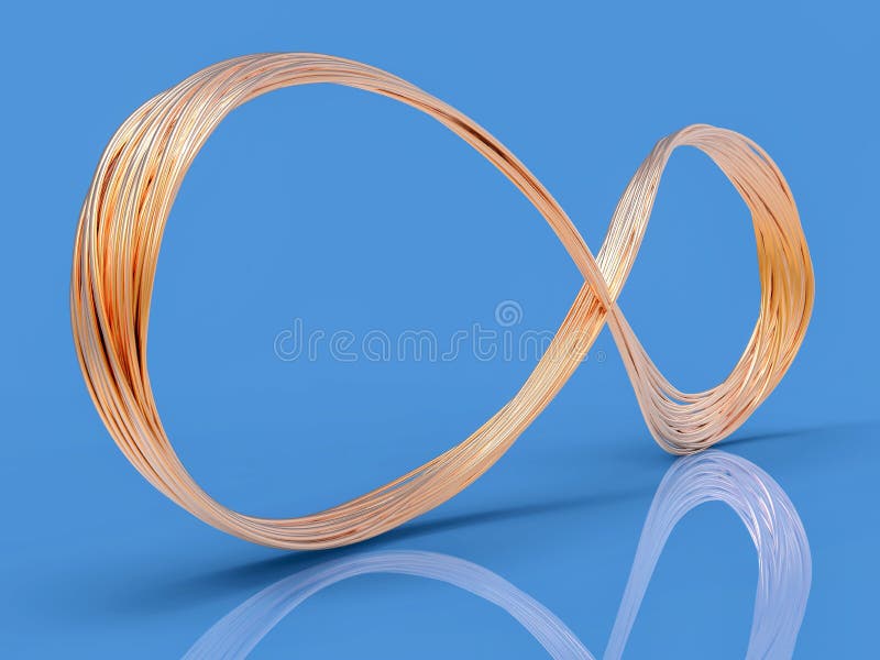 3D Wire Infinite symbol stock illustration. Illustration of design ...