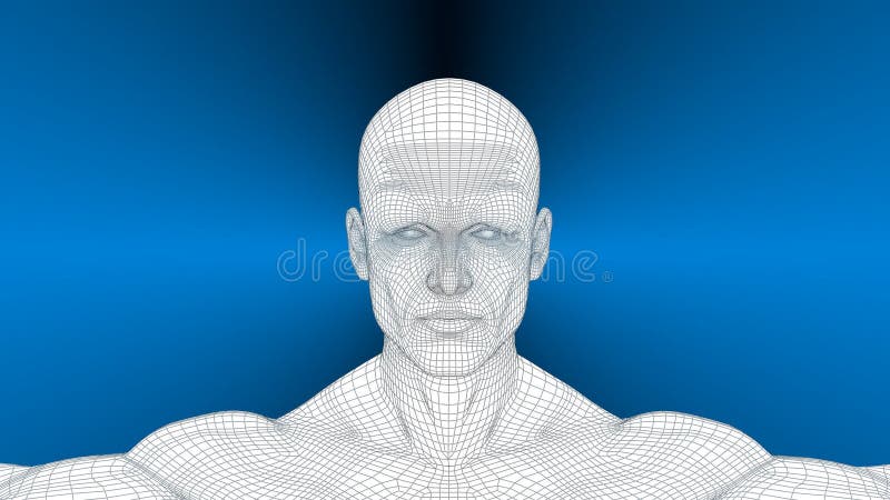 Wired Human Face Picture. Image: 9809023