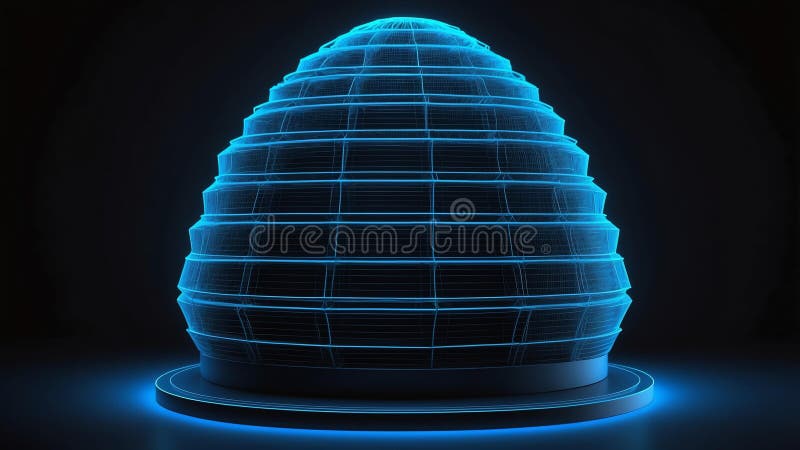 3d Wireframe Model of a Beehive the Design Shoul Ai Generated Stock ...