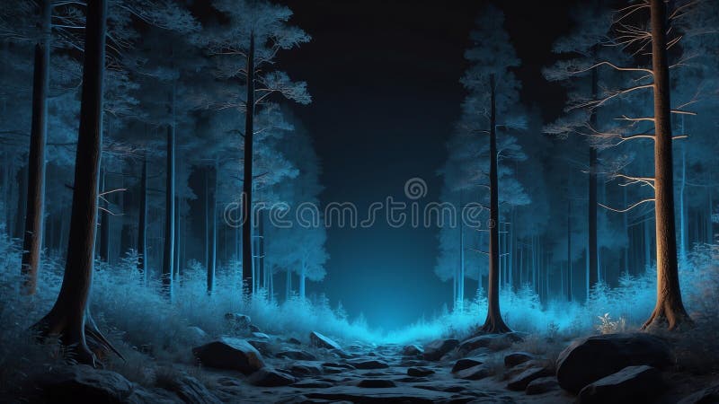 3d Wireframe Model of a Forest the Design Should Ai Generated Stock ...