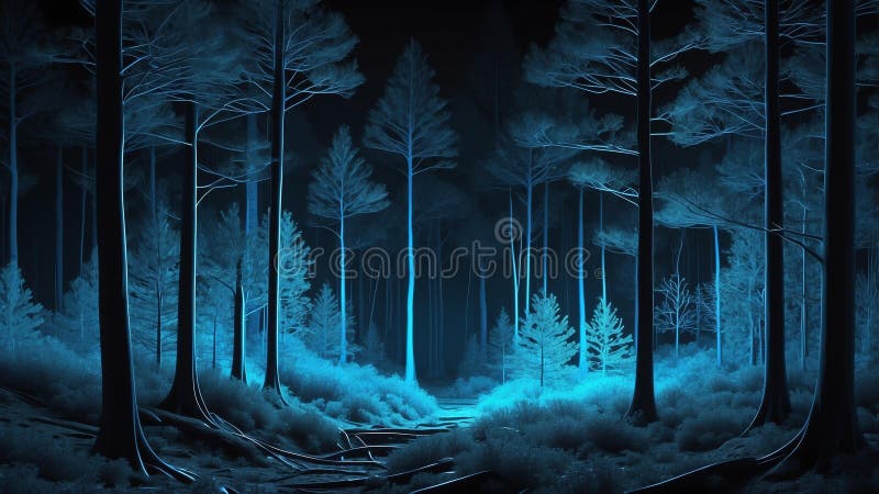 3d Wireframe Model of a Forest the Design Should Ai Generated Stock ...