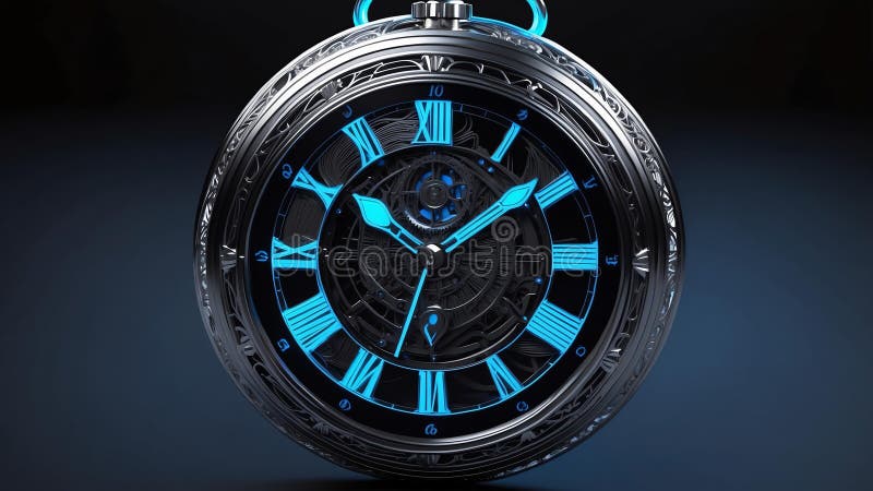 3d Wireframe Model of a Pocket Watch the Design Ai Generated Stock ...
