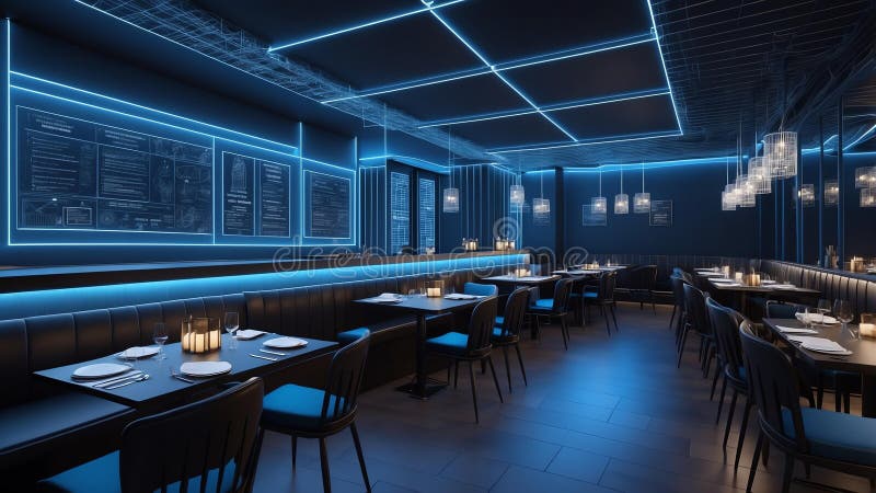 3d Wireframe Model of a Restaurant the Design Sh Ai Generated Stock ...