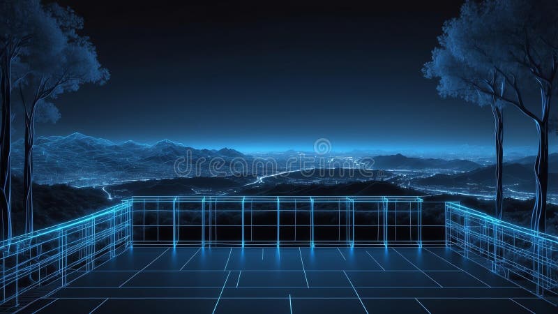 3d Wireframe Model of a Scenic Overlook the Desi Ai Generated Stock ...