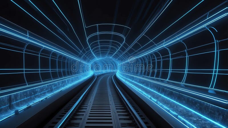 3d Wireframe Model of a Scenic Train Route the D Ai Generated Stock ...